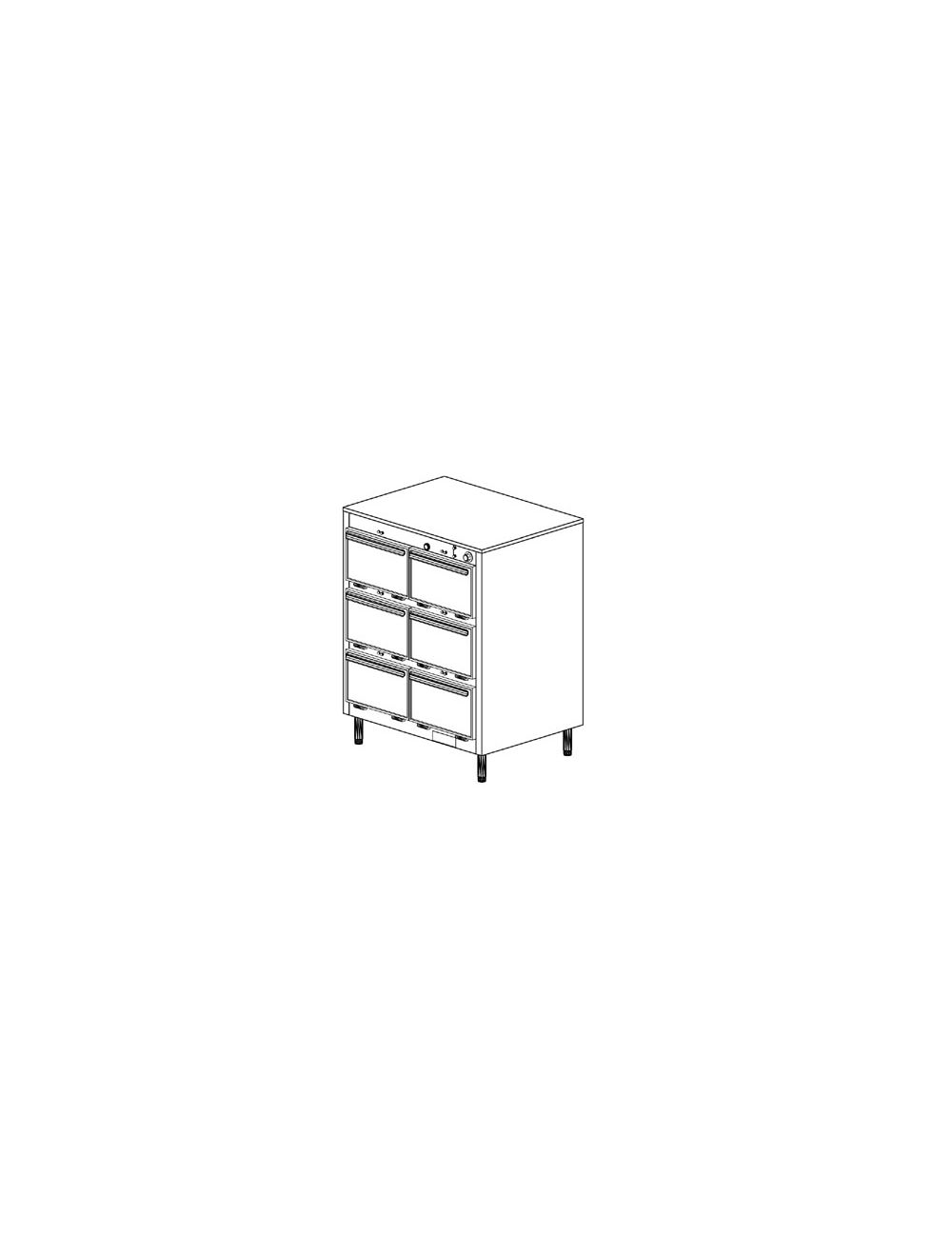 Hot Food Pass Thru Storage Unit 6 Comp