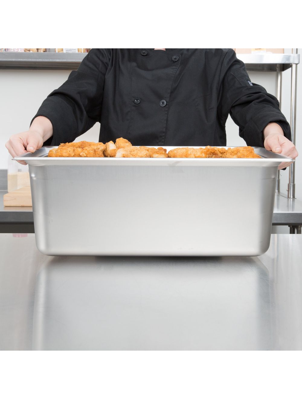 Full Size Steam Table Pan, 8" deep, 22 ga S/S