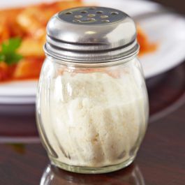 Glass Cheese Shaker, 6 oz S/S Perforated top