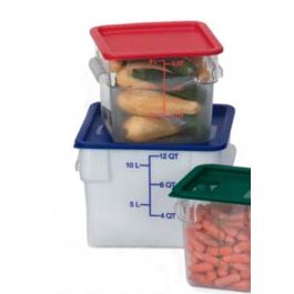 18 qt square food storage container, white