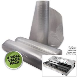 Vacuum seal rolls, 3 roll pack, 11"x18'