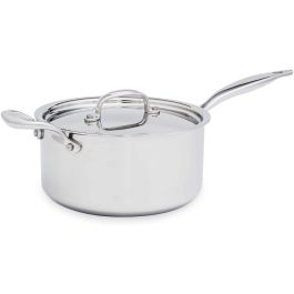 4 qt Sauce Pan w/ Loop Handle, and Lid, S/S